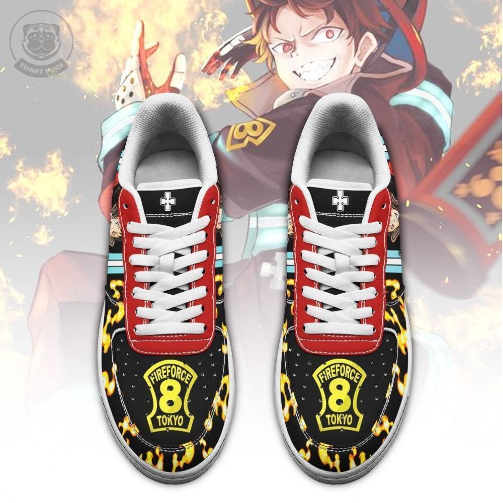 Shinra Kusakabe Custom Air Force 1 Sneakers Costume - Tshirtpugs Store