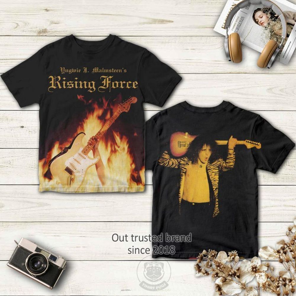 Yngwie Malmsteen-Rising Force Album 3D T-Shirt, Music Gifts For Fans ...
