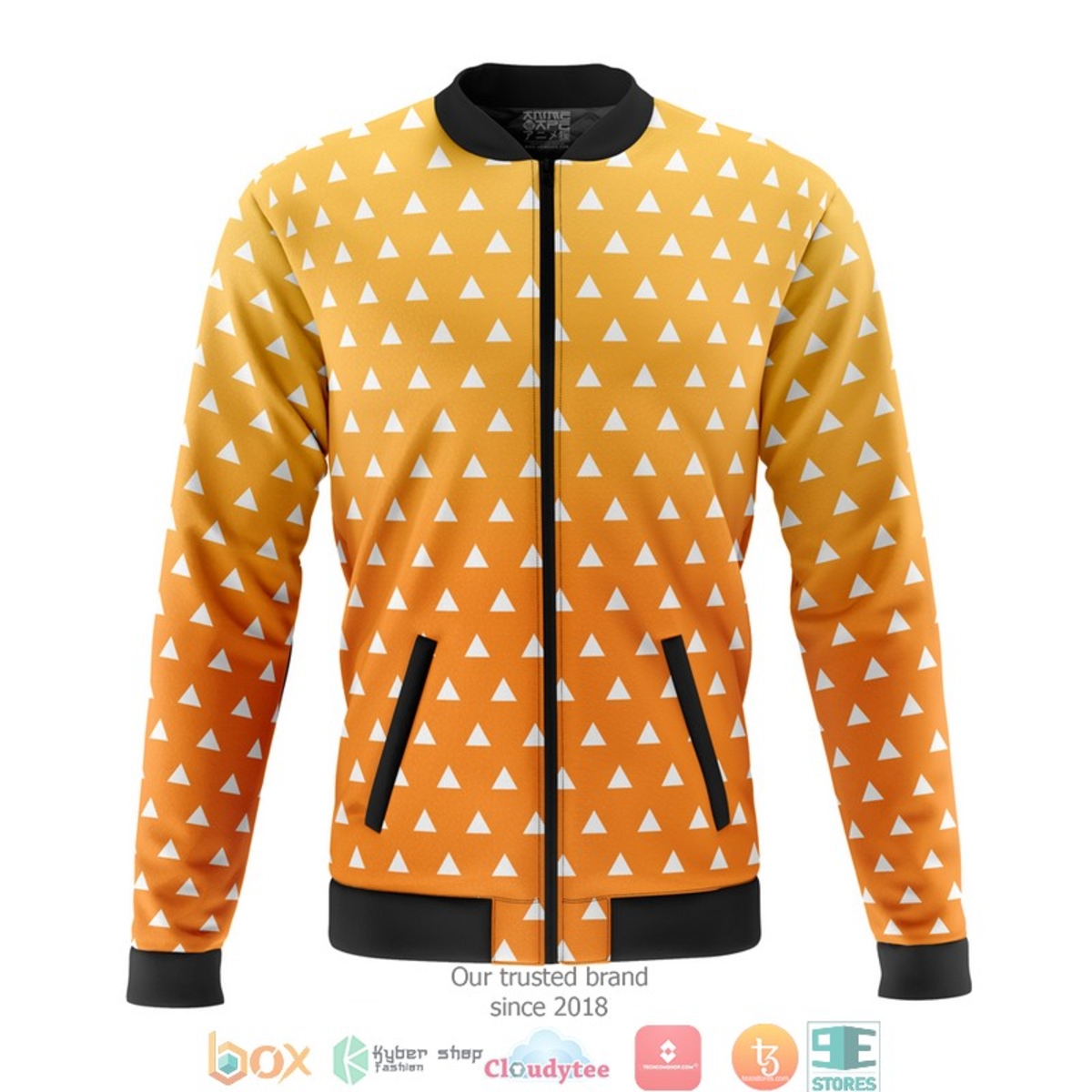 Zenitsu Agatsuma Demon Slayer Quilted Bomber Jacket For Fans ...